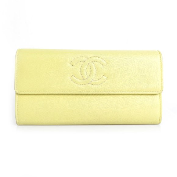CHANEL | Accessories | Chanel Chanel Long Wallet Coco Mark Caviar Skin ...